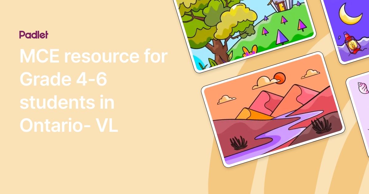 MCE resource for Grade 4-6 students in Ontario- VL