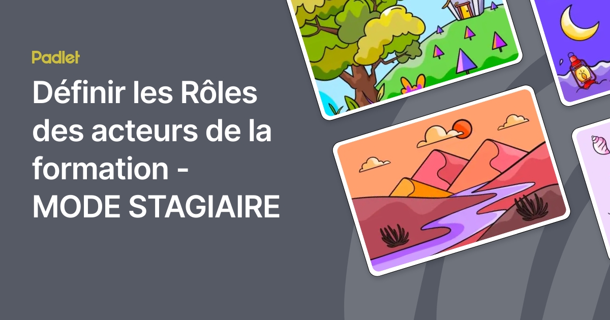Définir les Rôles des acteurs de la formation - MODE STAGIAIRE