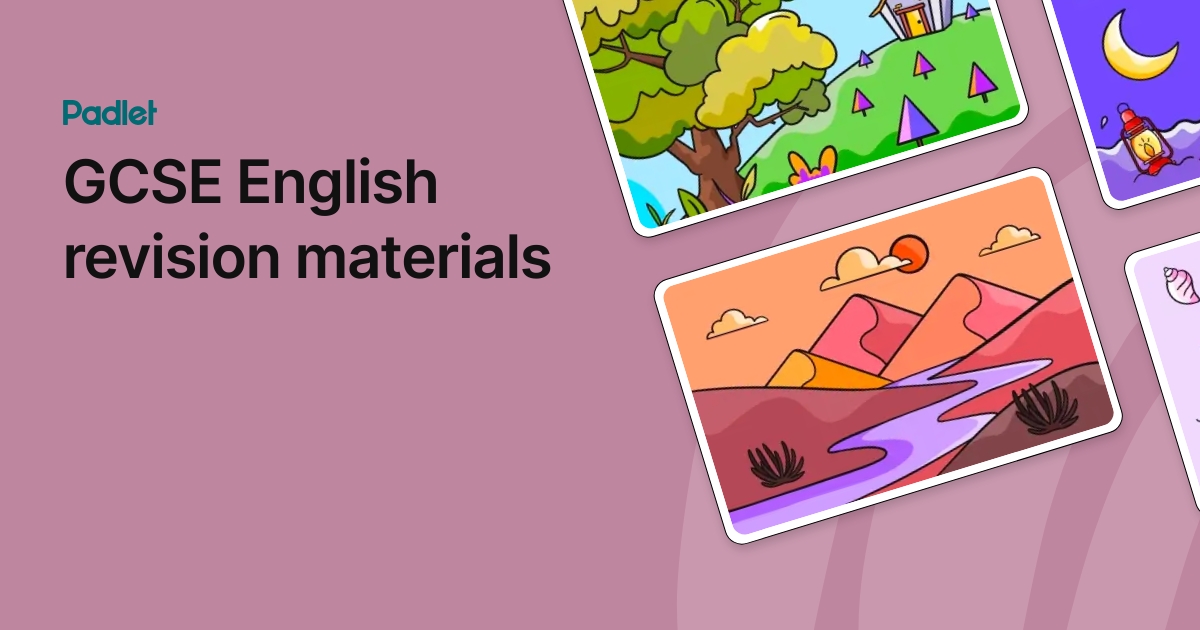 GCSE English revision materials