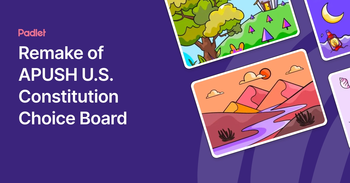 Remake of APUSH U.S. Constitution Choice Board