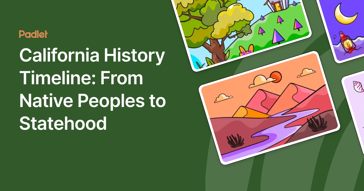 California History Timeline: From Native Peoples to Statehood