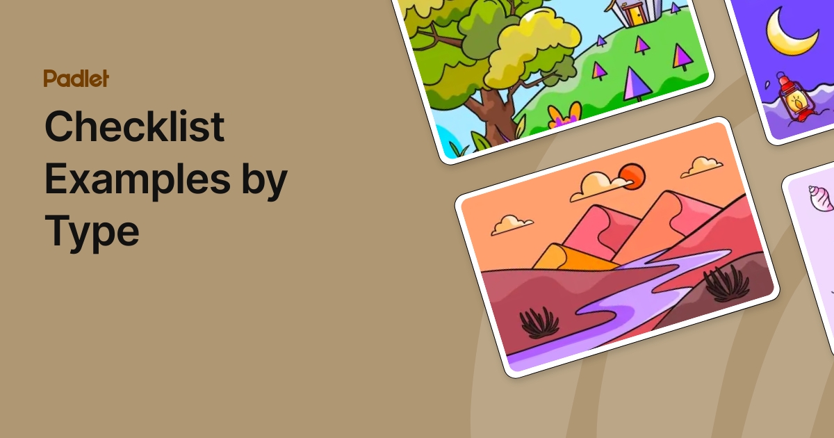 Checklist Examples by Type