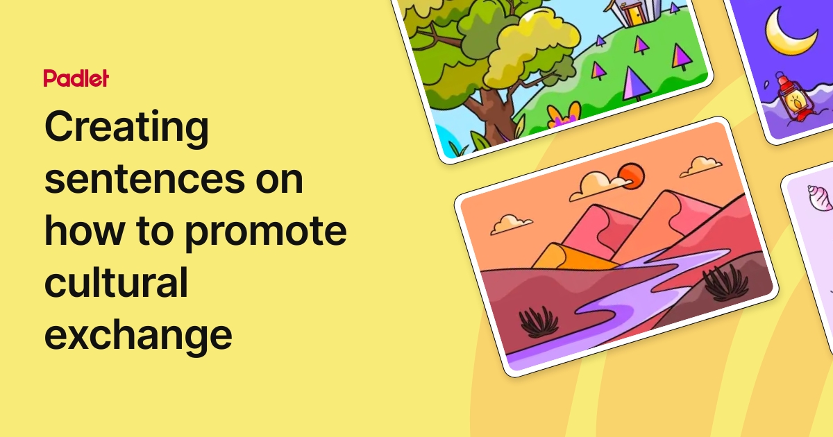 Creating sentences on how to promote cultural exchange