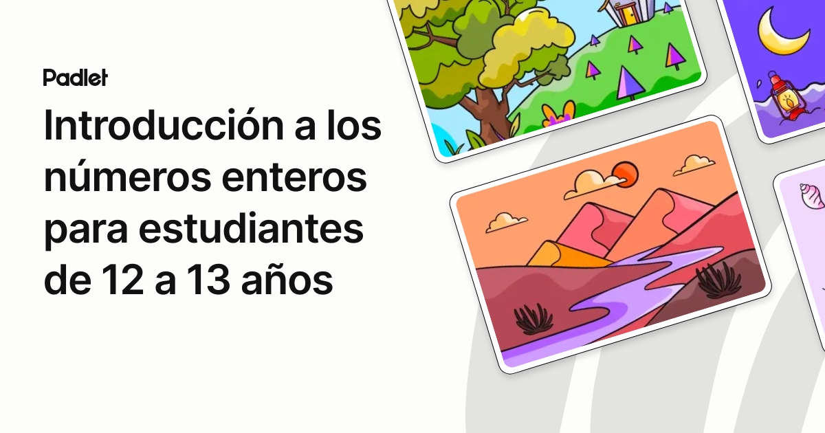 Introducción a los números enteros para estudiantes de 12 a 13 años