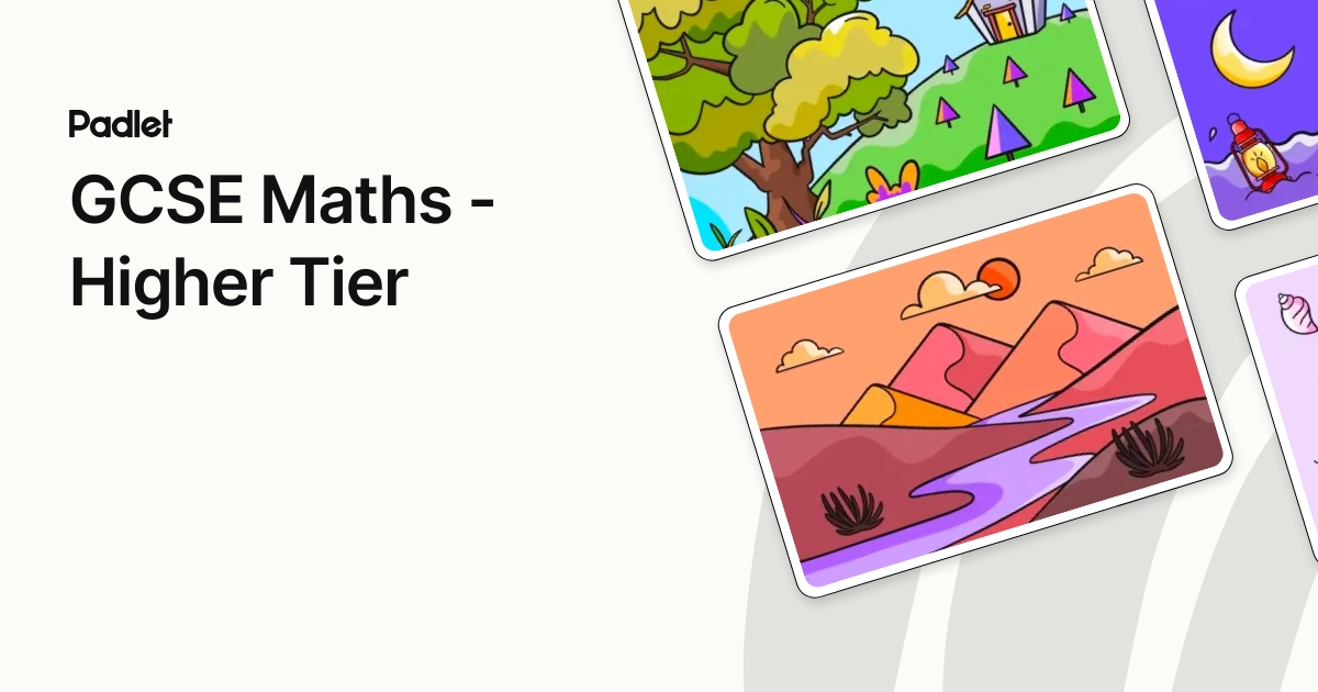 GCSE Maths - Higher Tier
