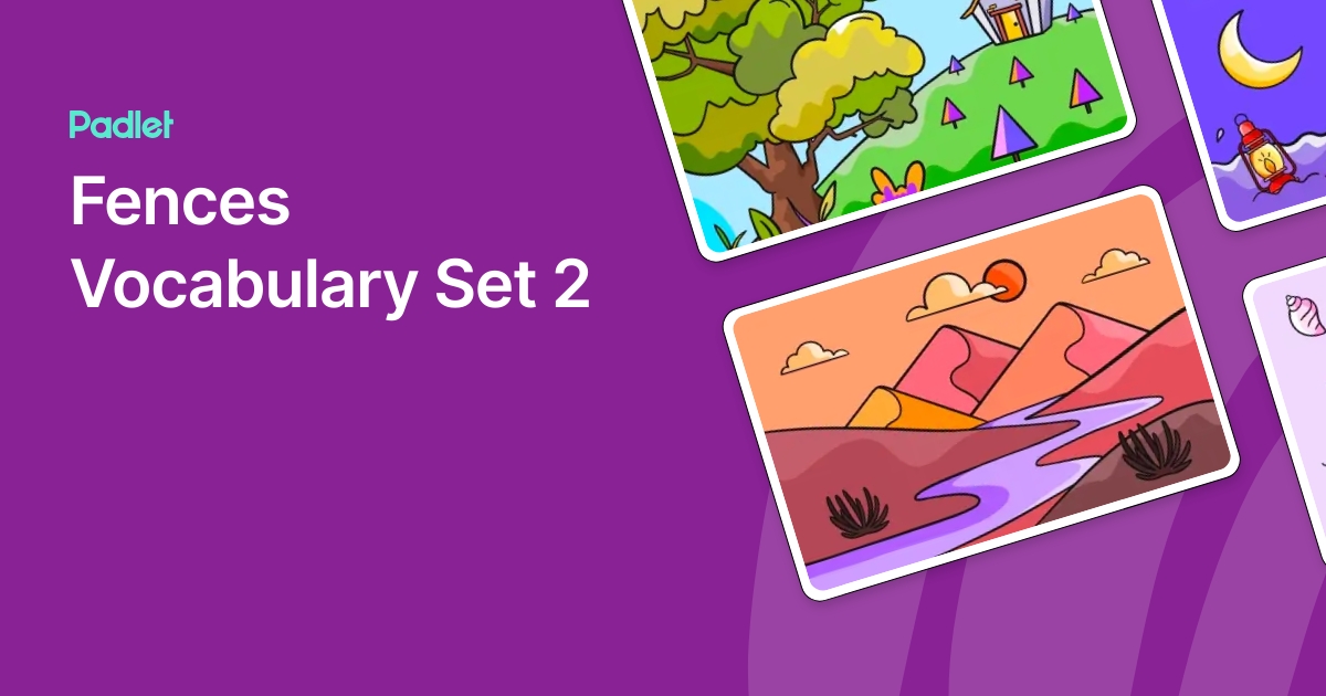 Fences Vocabulary Set 2