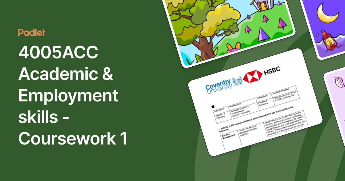 4005ACC Academic & Employment skills - Coursework 1