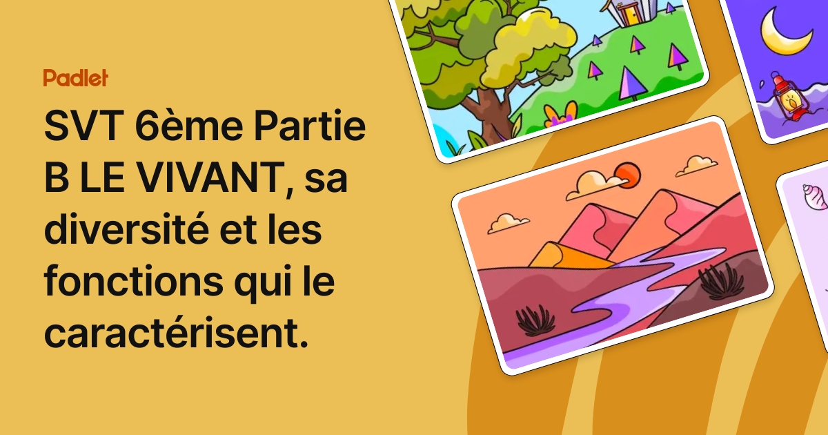 SVT 6ème LE VIVANT, sa diversité et les fonctions qui le caractérisent.