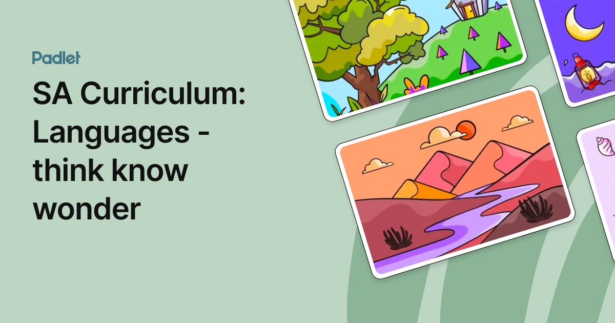 SA Curriculum: Languages - think know wonder