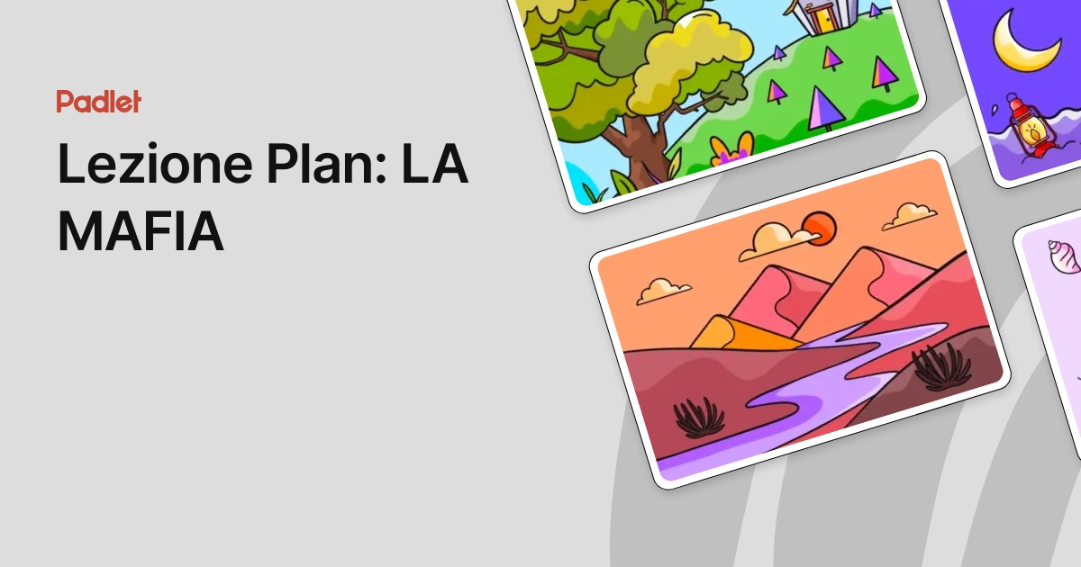 Lezione Plan: LA MAFIA