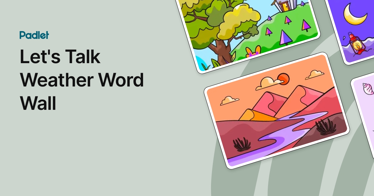 Let's Talk Weather Word Wall