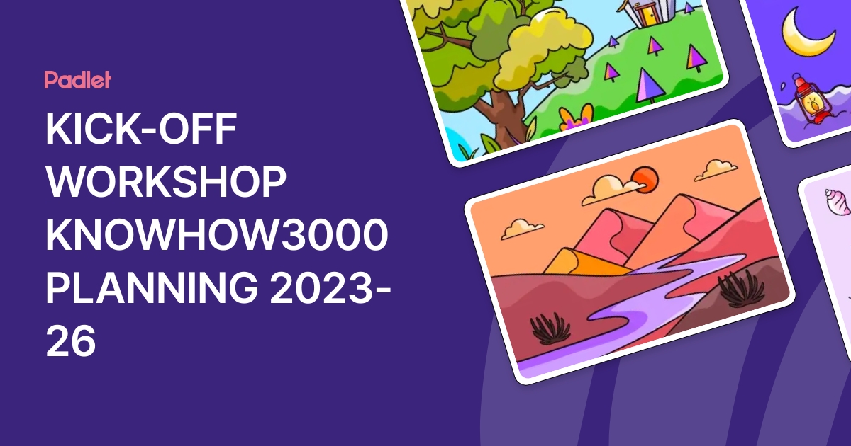 KICK-OFF WORKSHOP KNOWHOW3000 PLANNING 2023-26