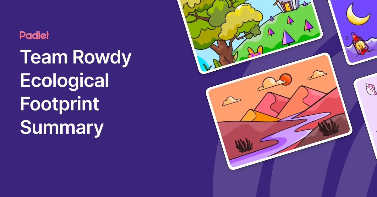Team Rowdy Ecological Footprint Summary