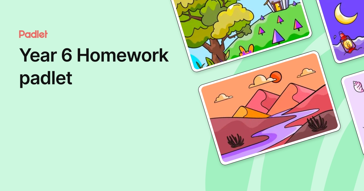 Year 6 Homework padlet