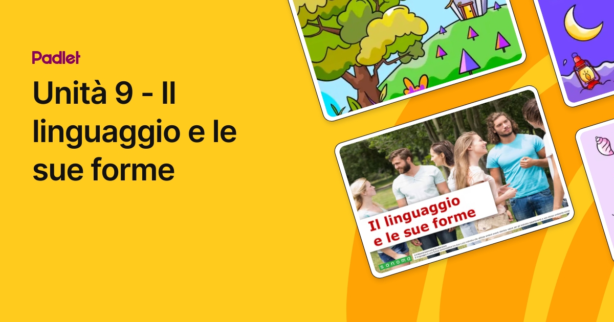 Unità 9 - Il linguaggio e le sue forme