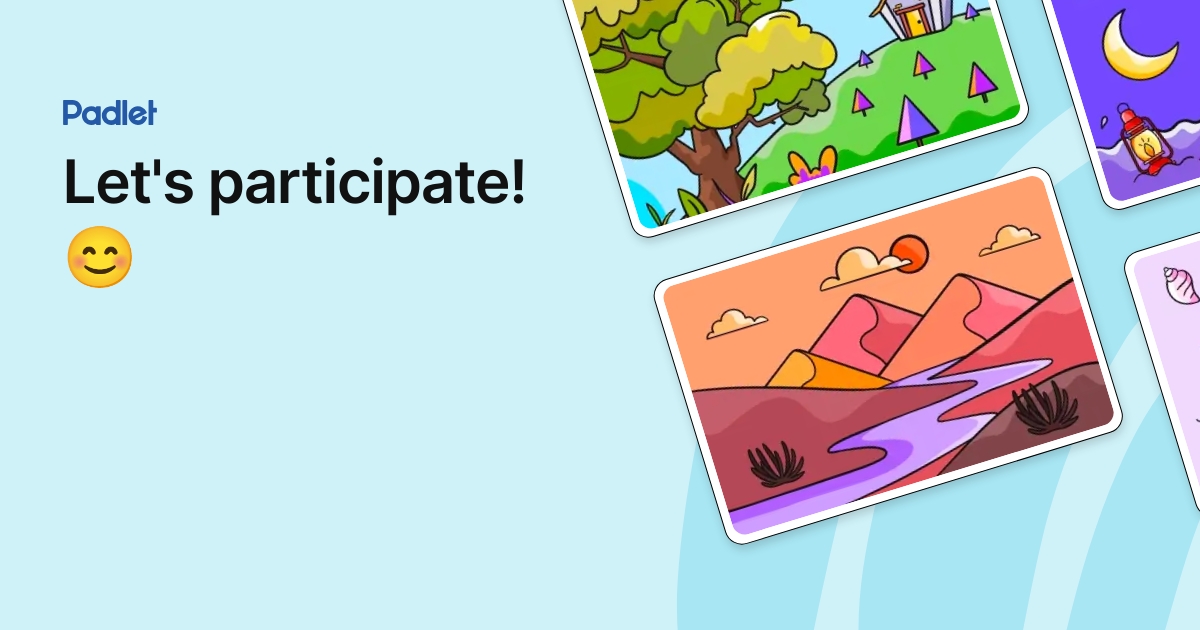 Let's participate!😊