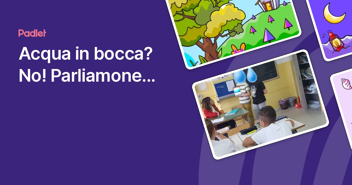 Acqua in bocca? No! Parliamone...