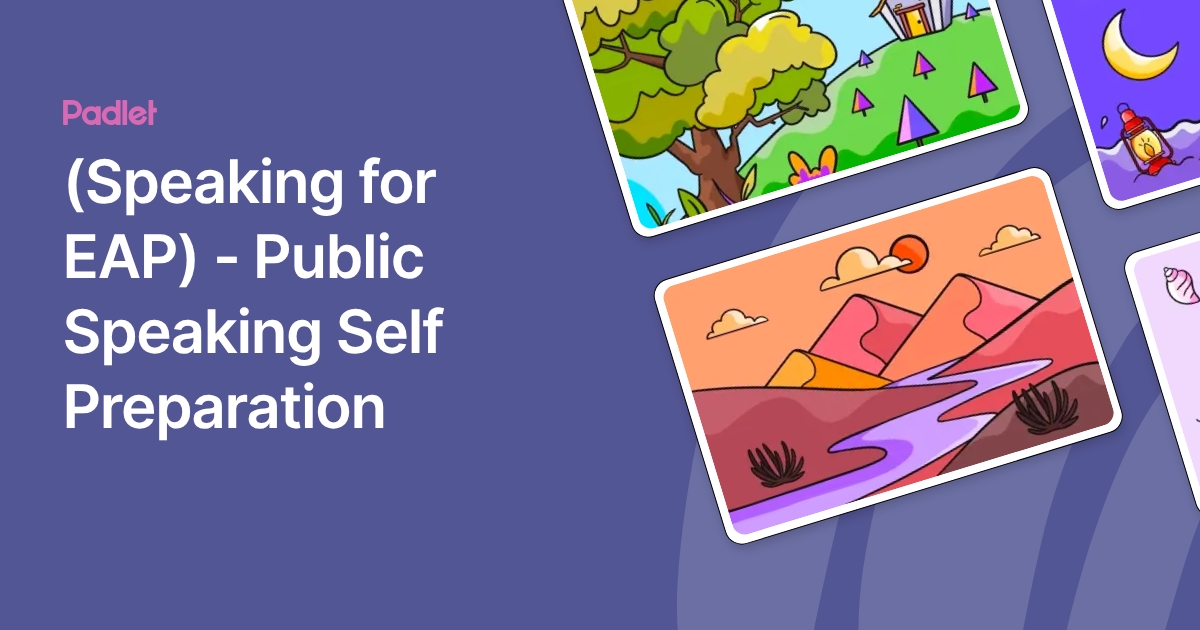 (Speaking for EAP) - Public Speaking Self Preparation