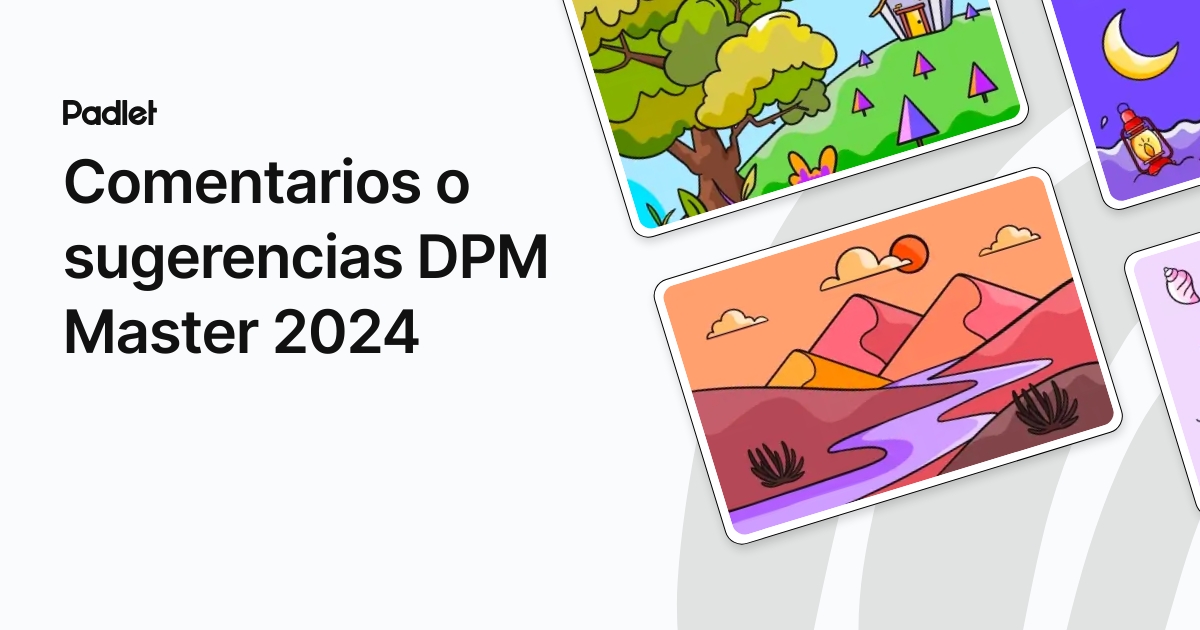 Comentarios o sugerencias DPM Master 2024