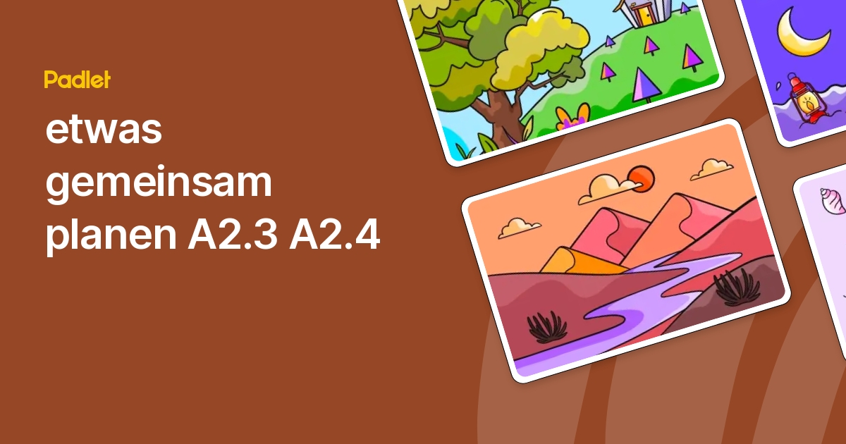 etwas gemeinsam planen A2.3 A2.4