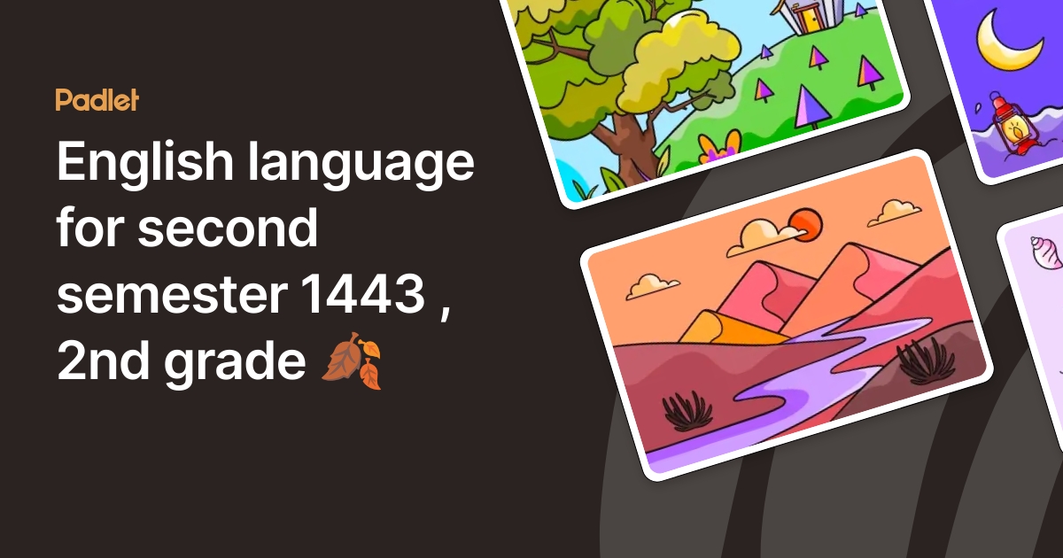 English language for second semester 1443 , 2nd grade 🍂