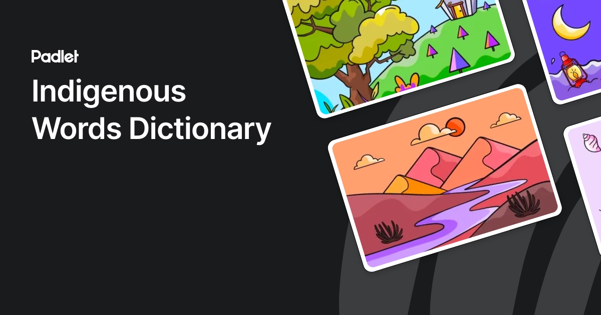 Indigenous Words Dictionary