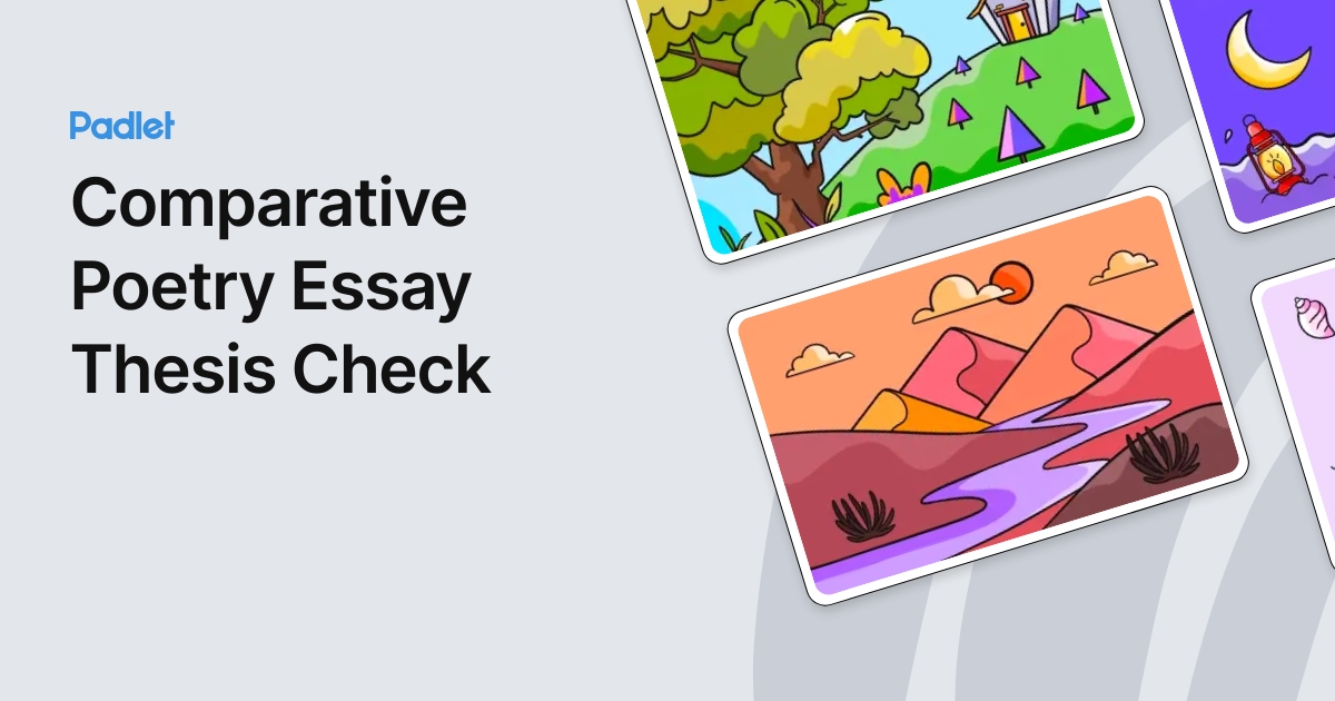 Comparative Poetry Essay Thesis Check