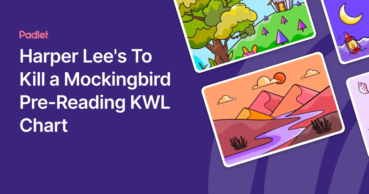 Harper Lee's To Kill a Mockingbird Pre-Reading KWL Chart