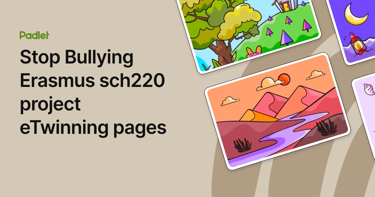 Stop Bullying Erasmus sch220 project eTwinning pages