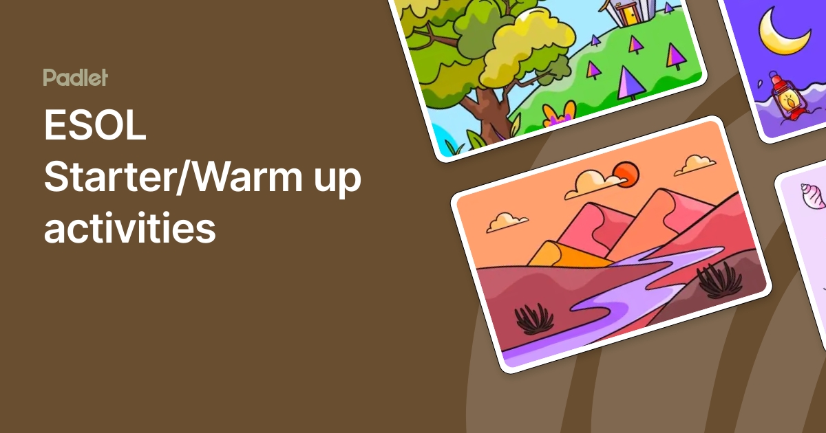 ESOL Starter/Warm up activities