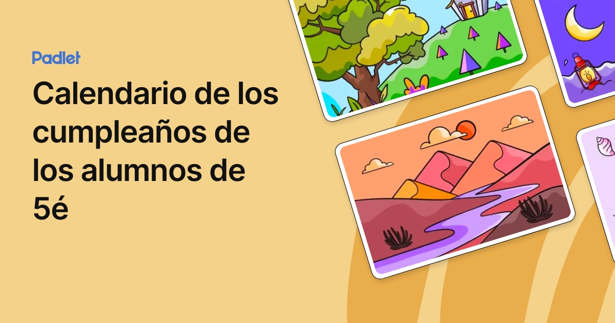 Calendario de los cumpleaños de los alumnos de 5é
