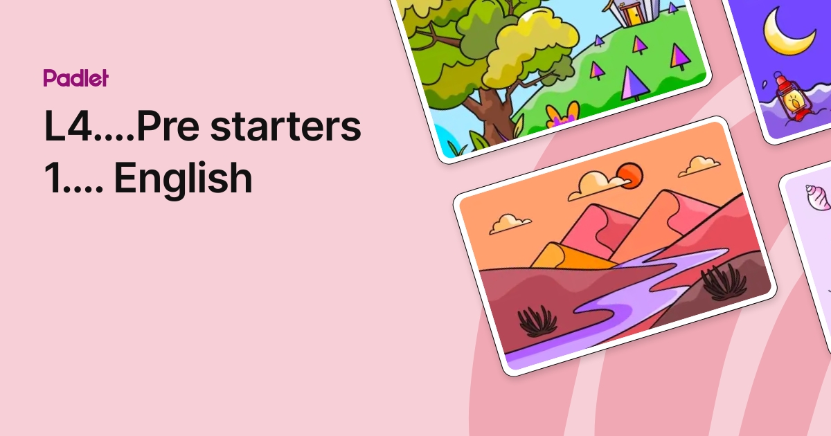 L4….Pre starters 1…. English