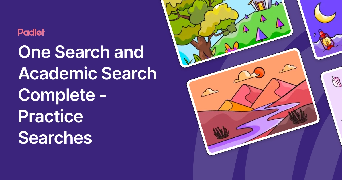 One Search and Academic Search Complete - Practice Searches