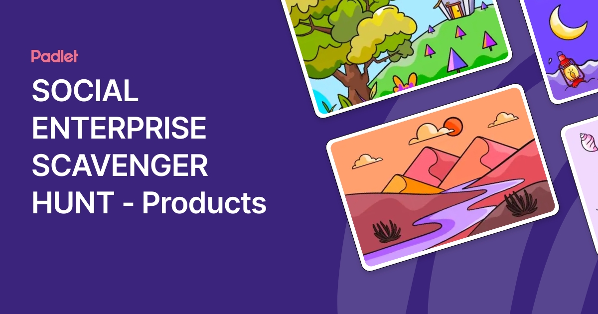 SOCIAL ENTERPRISE SCAVENGER HUNT - Products