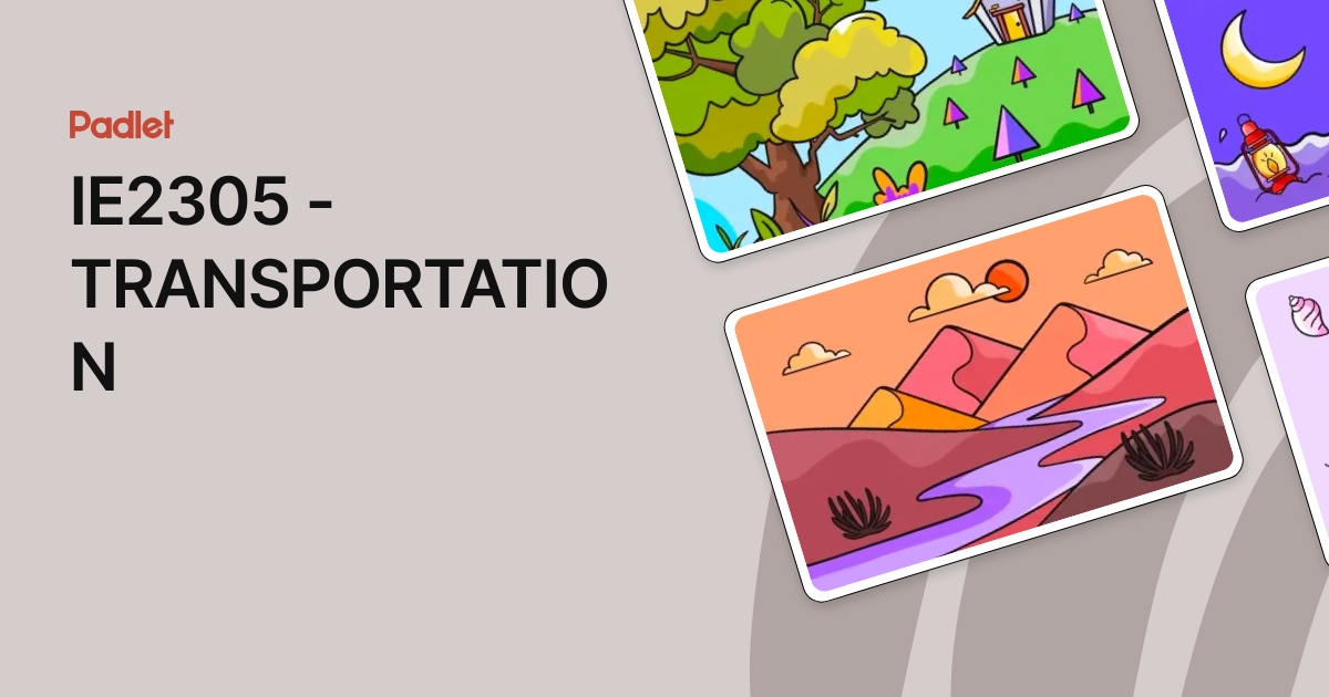 IE2305 - TRANSPORTATION