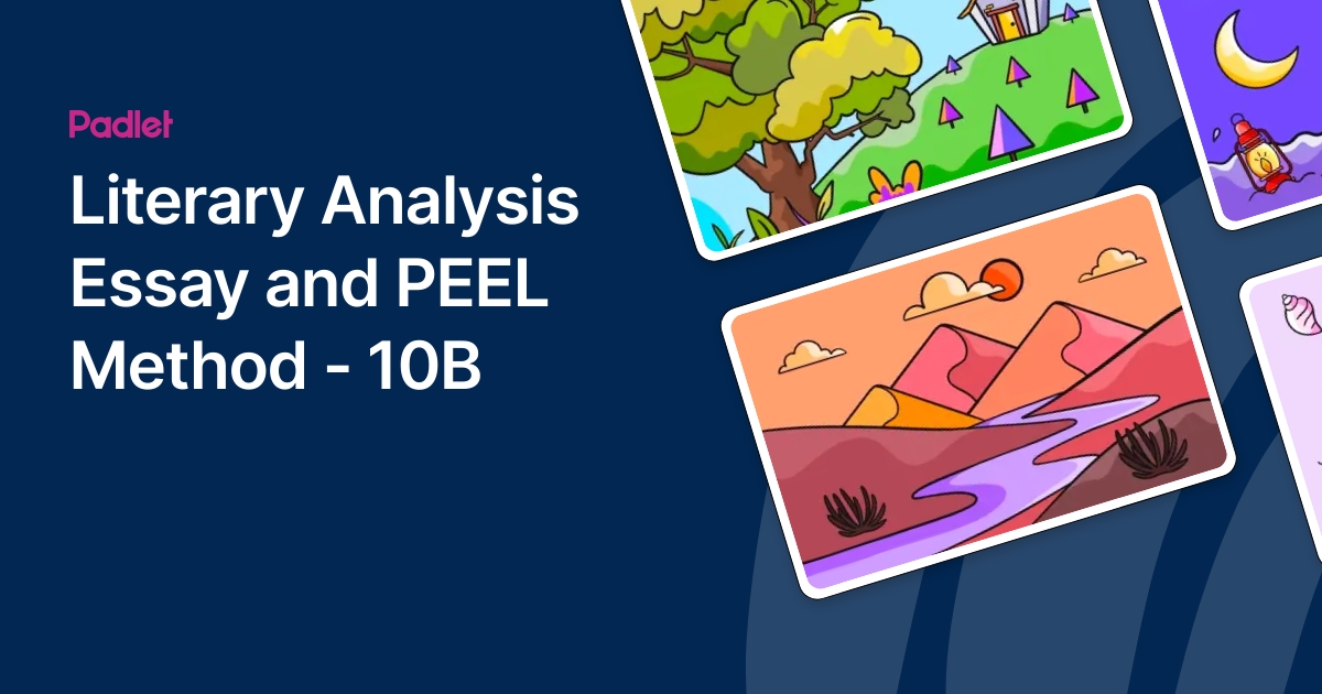 Literary Analysis Essay and PEEL Method - 10B