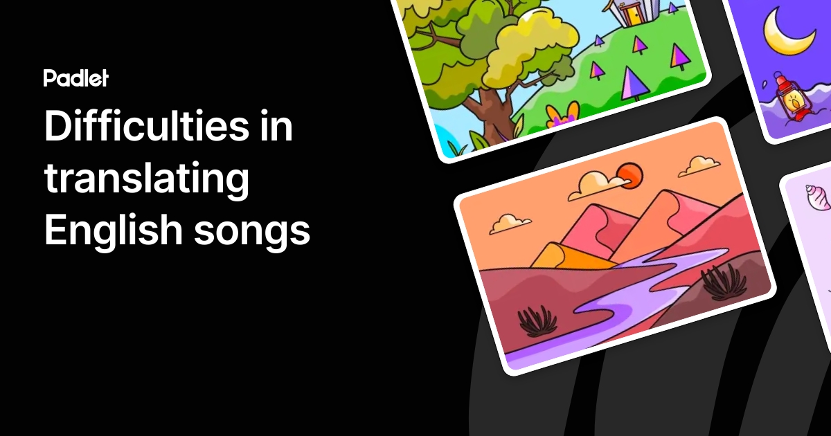Difficulties in translating English songs
