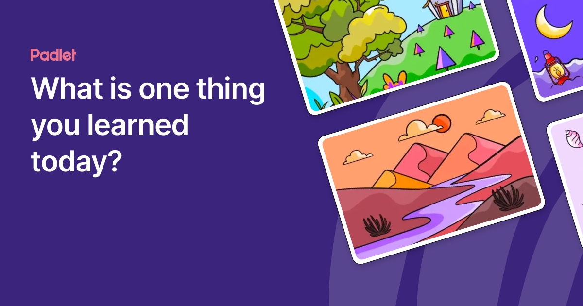 What is one thing you learned today?