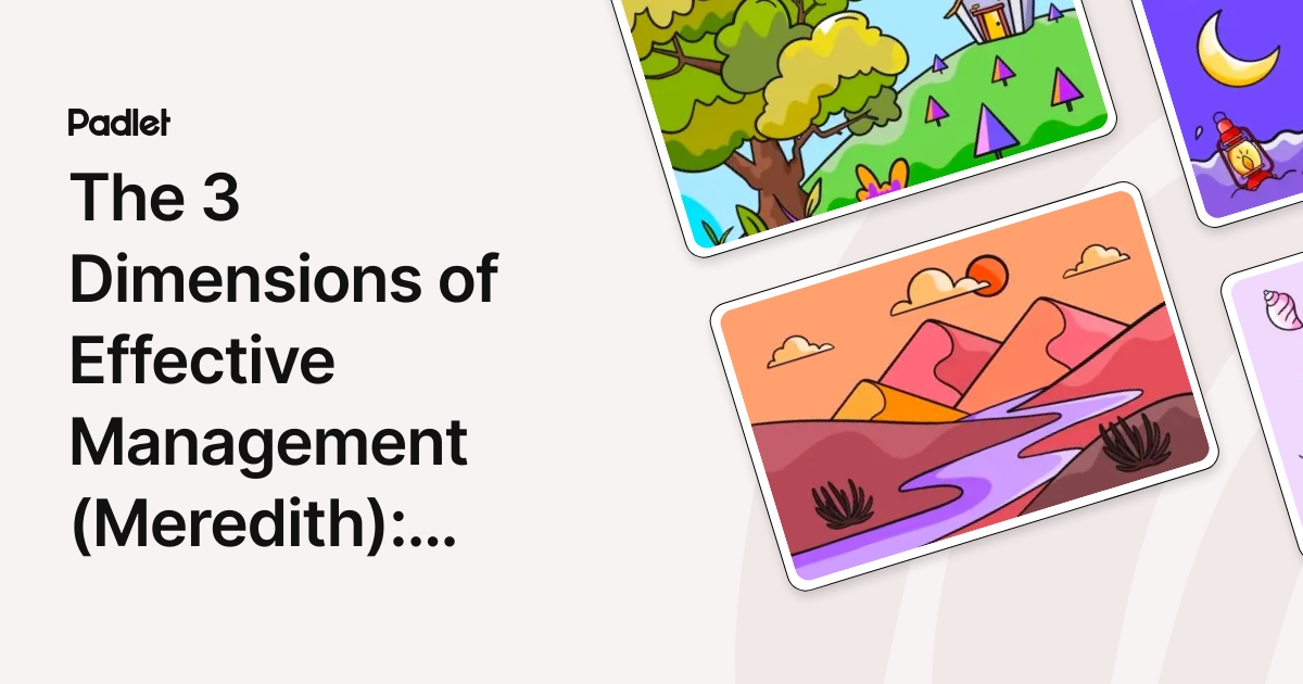 The 3 Dimensions of Effective Management (Meredith): 10.21.24