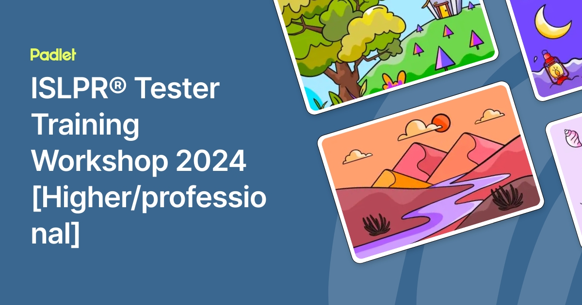 ISLPR® Tester Training Workshop 2024 [Higher/professional]
