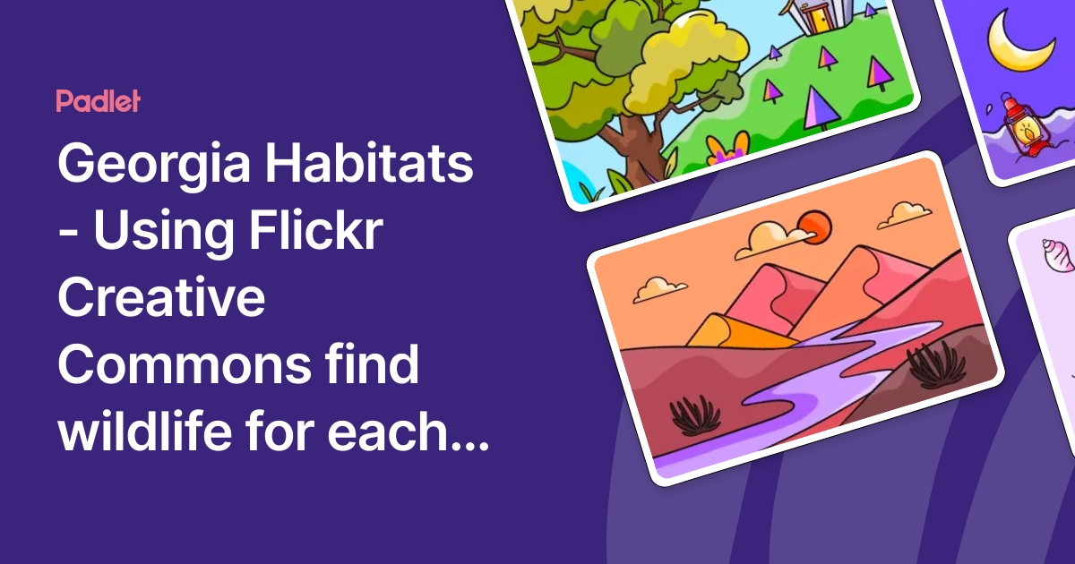 Georgia Habitats - Using Flickr Creative Commons find wildlife for each ...