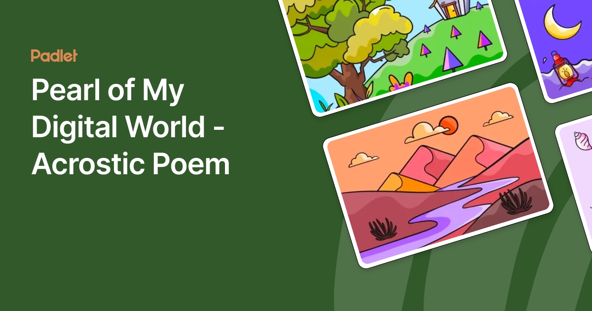 Pearl of My Digital World - Acrostic Poem