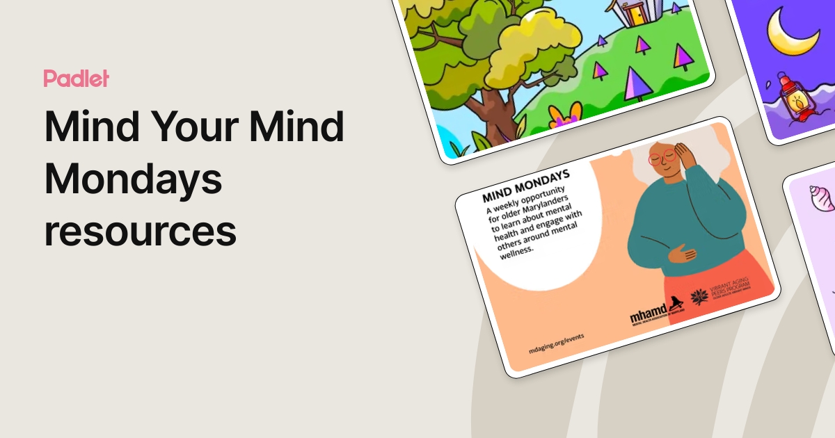 Mind Your Mind Mondays resources
