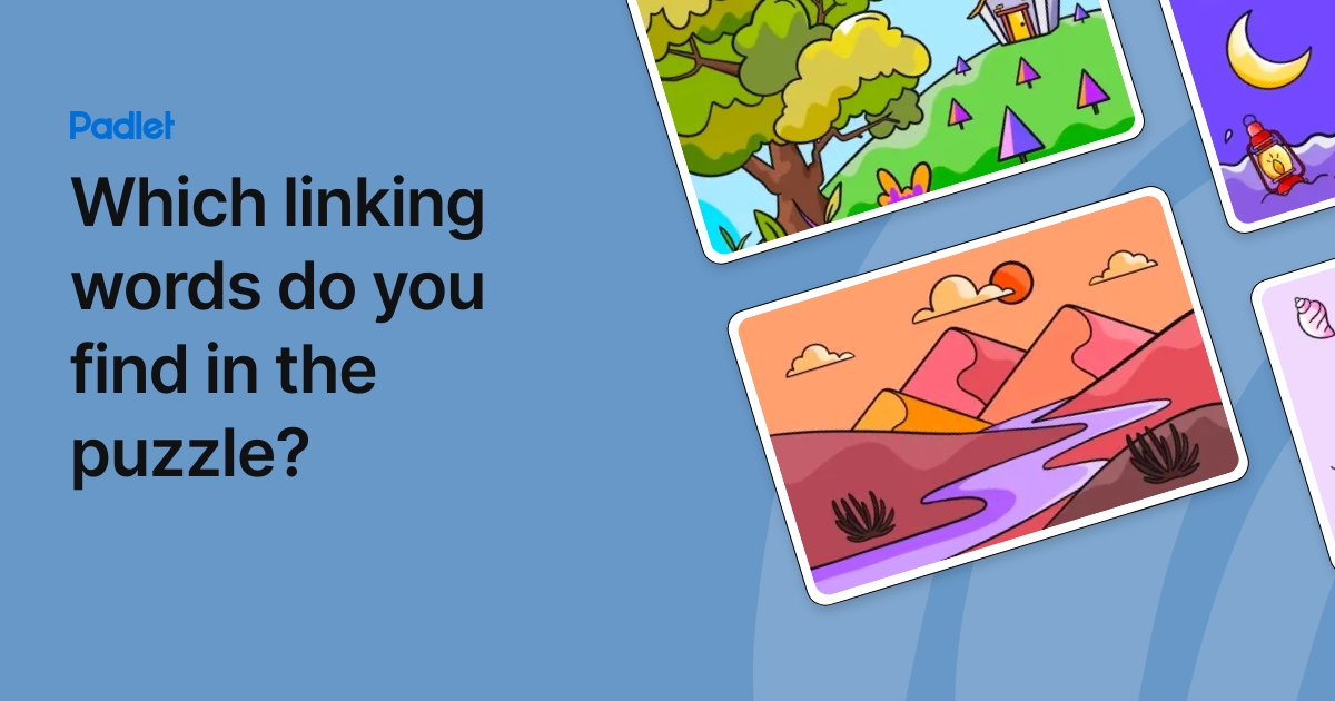Which linking words do you find in the puzzle?