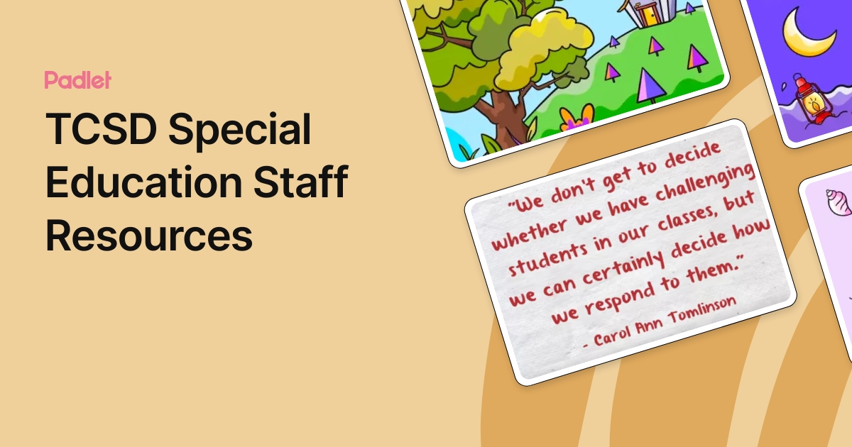 TCSD Special Education Staff Resources