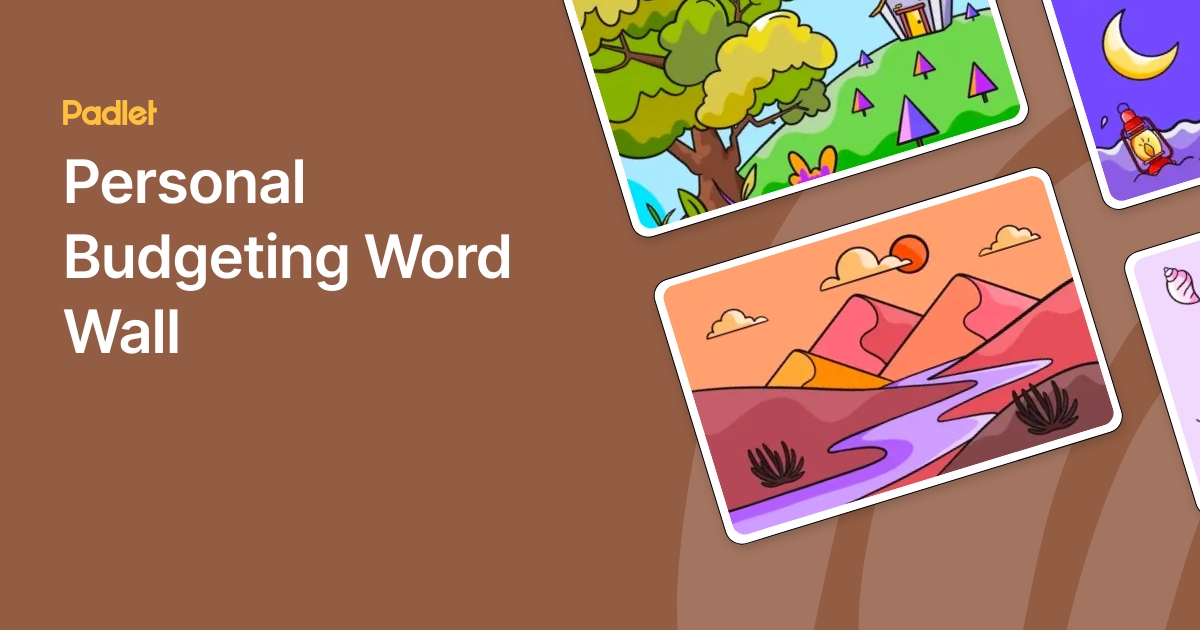 Personal Budgeting Word Wall