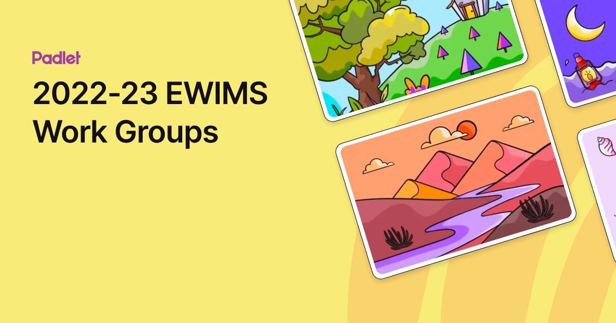 2022-23 EWIMS Work Groups