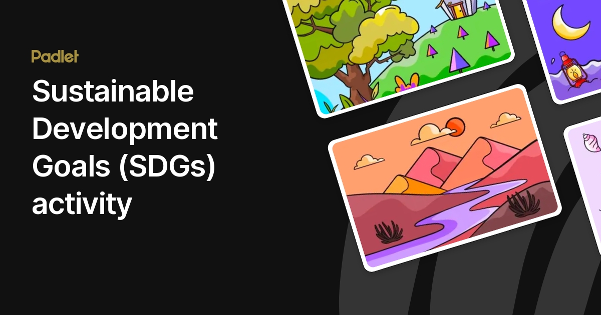 Sustainable Development Goals (SDGs) activity