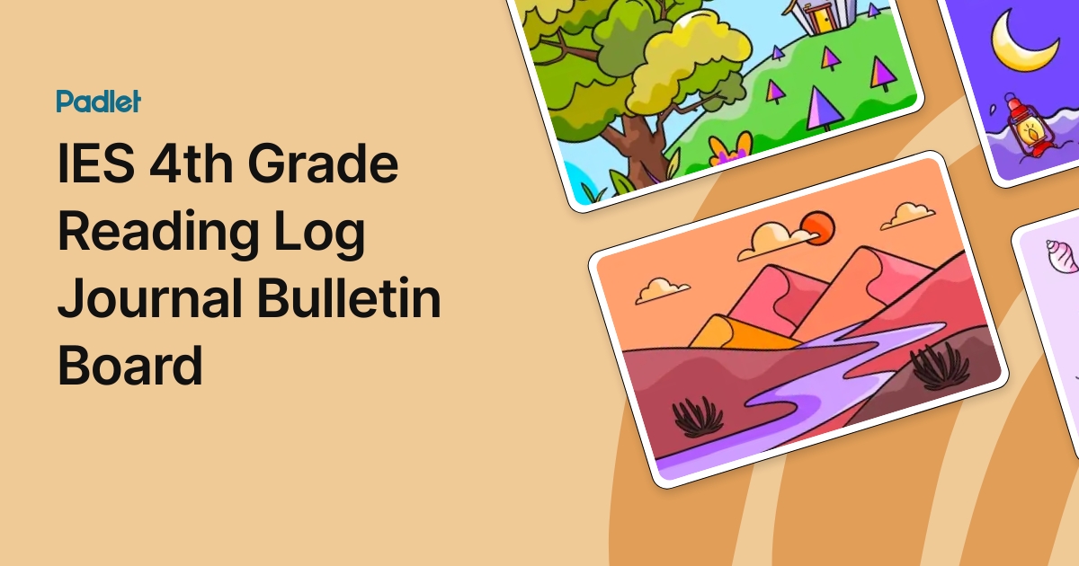 IES 4th Grade Reading Log Journal Bulletin Board