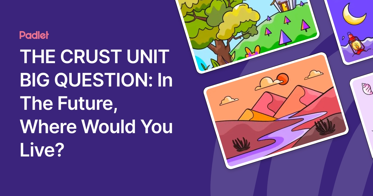 THE CRUST UNIT BIG QUESTION: In The Future, Where Would You Live?